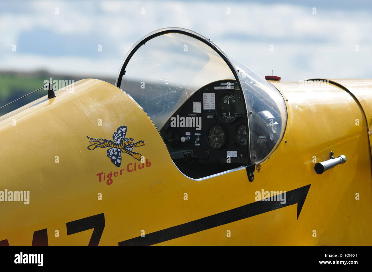 The Tiger Club Turb team, yellow cockpit Stock Photo - Alamy