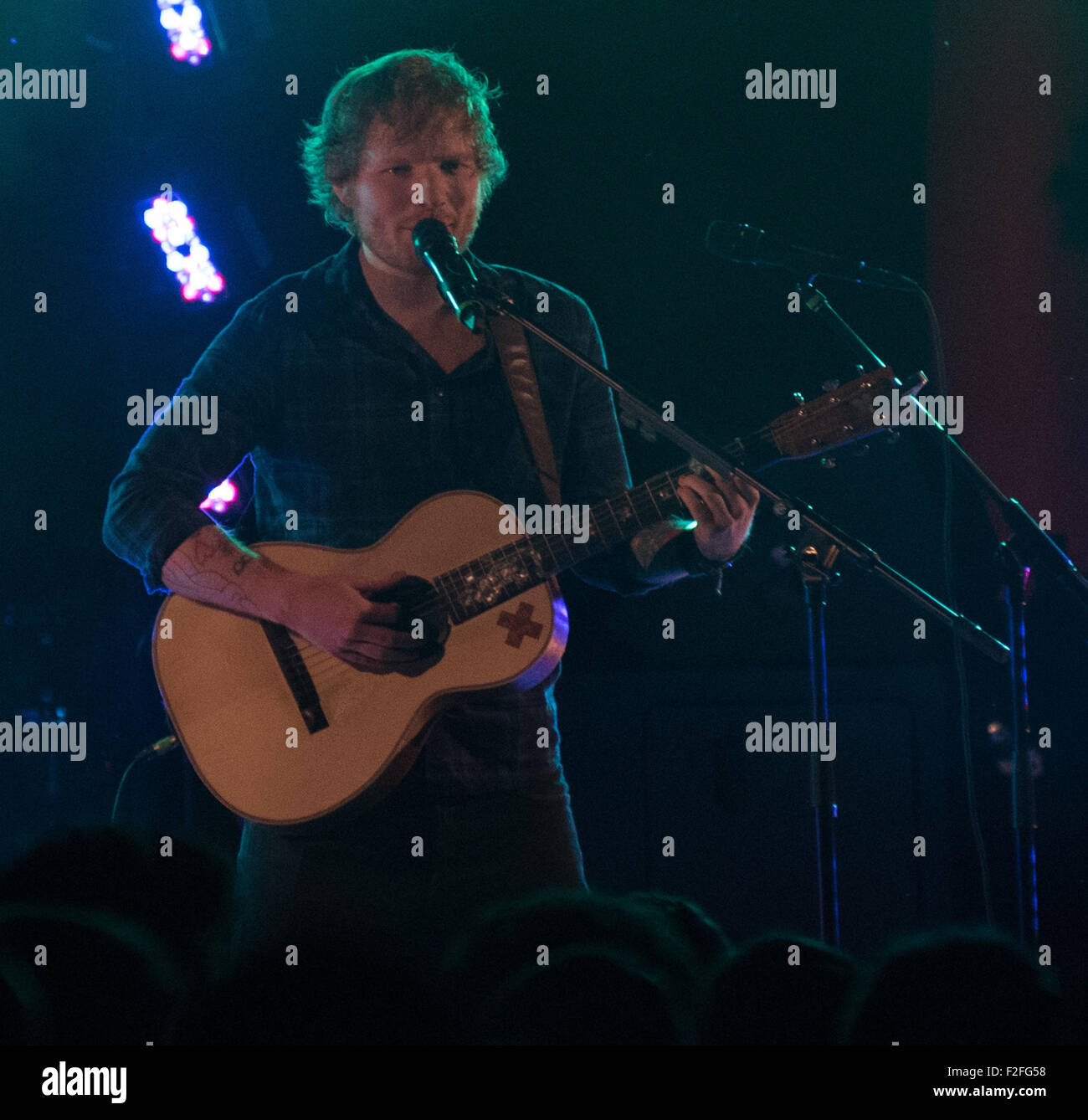 Ed Sheeran performing a secret gig at the Latitude Festival 2015 ...