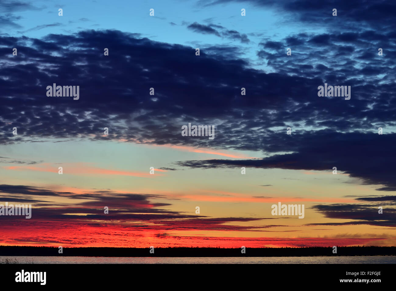 Gentle sunset sky landscape in pastel colours Stock Photo - Alamy