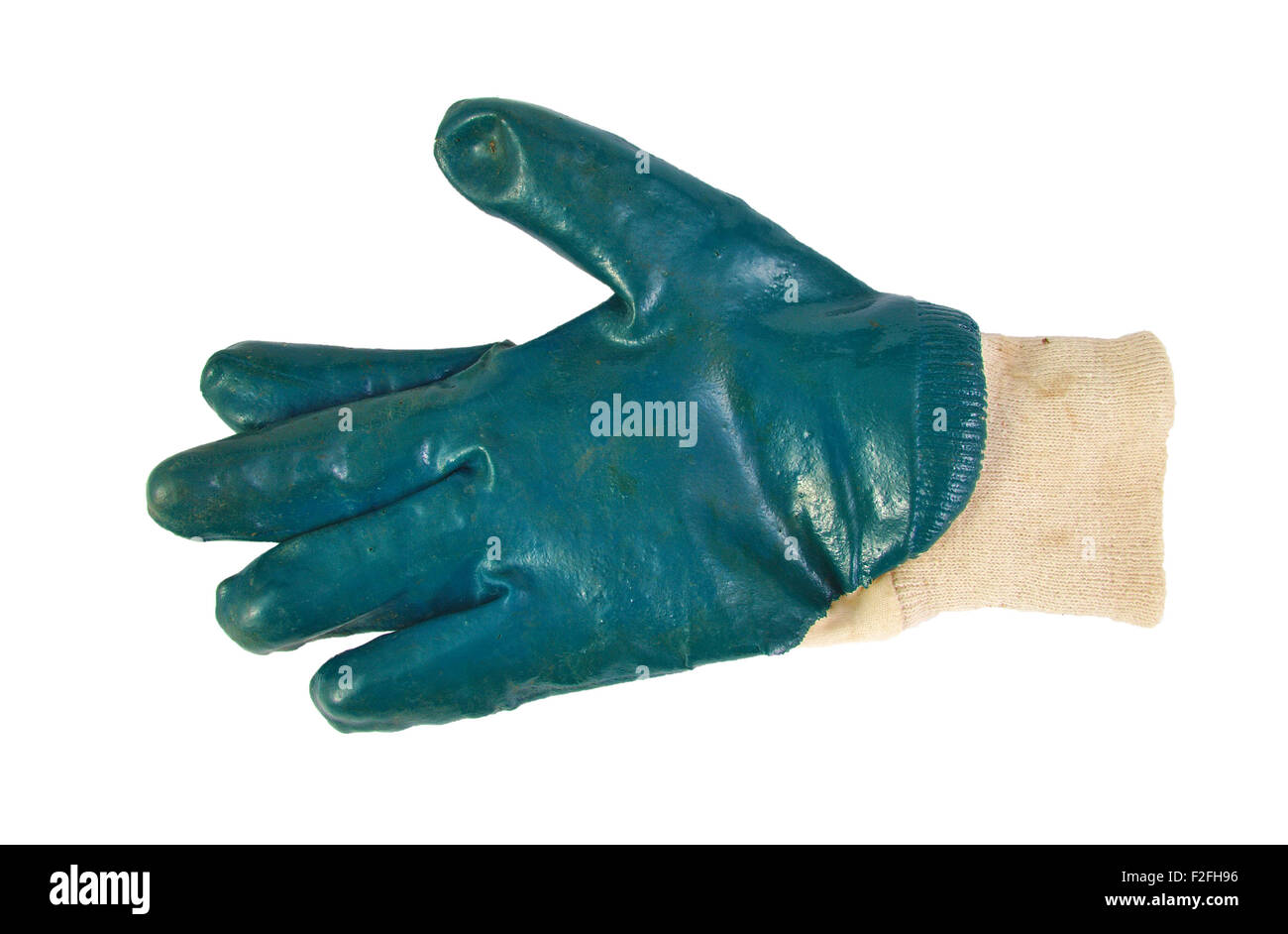 Single used gardening glove isolated on white background Stock Photo ...