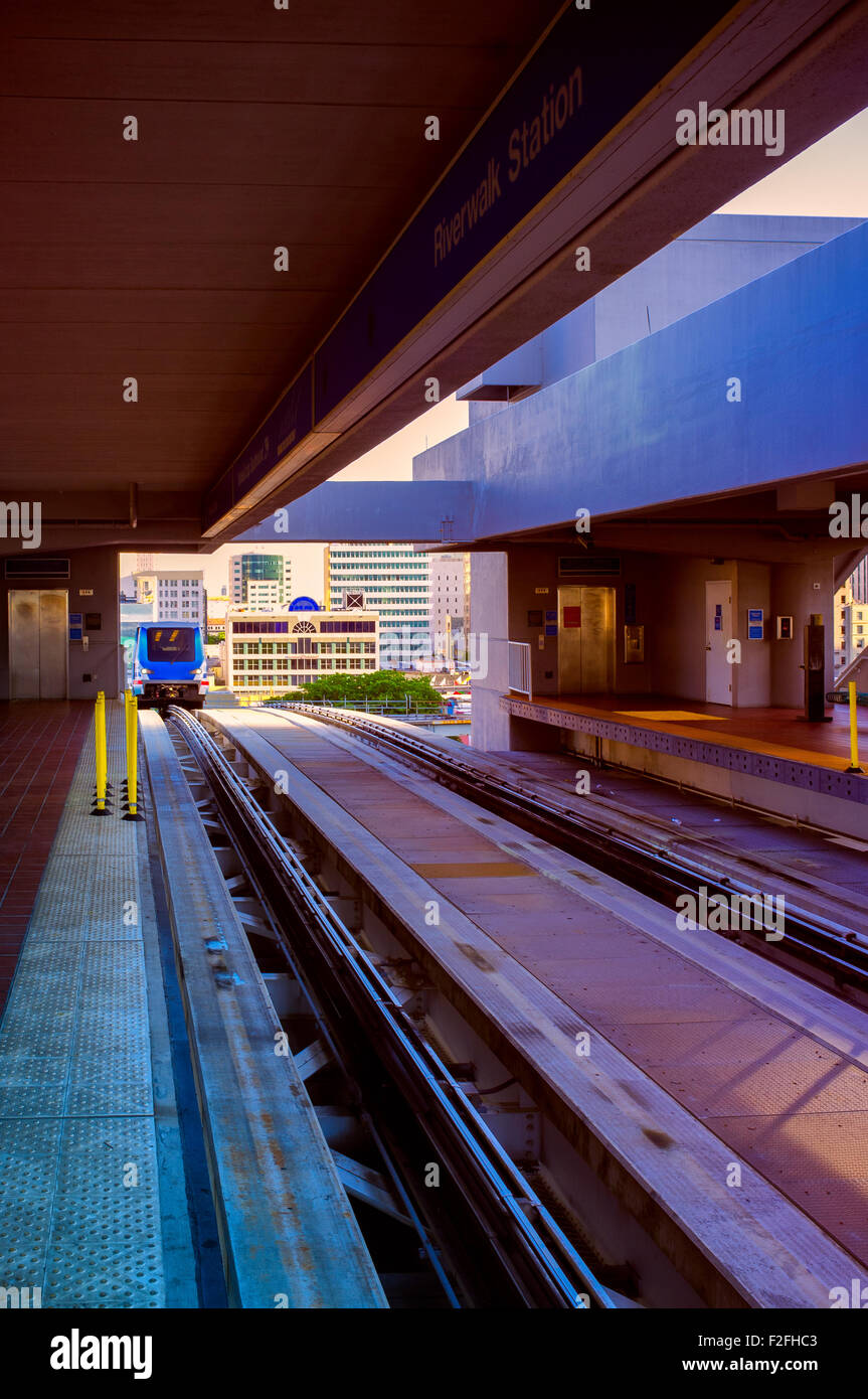 Railroad station in Downtown Miami, Miami, Florida, USA Stock Photo - Alamy