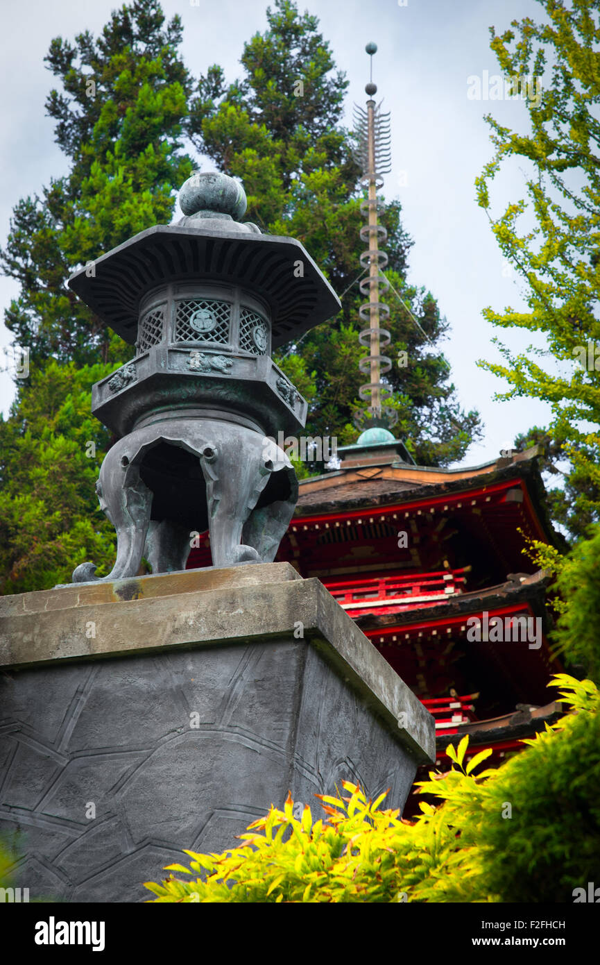 Pagoda in Japanese Tea Garden, San Francisco, California, USA Stock ...