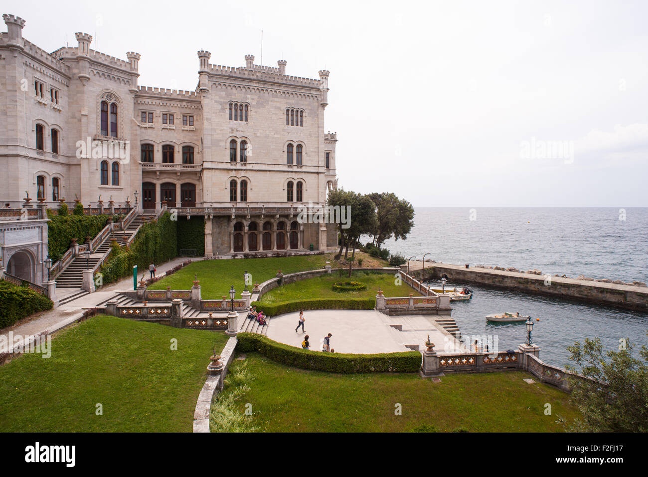 View of Miramare castle, Trieste - Italy Stock Photo - Alamy
