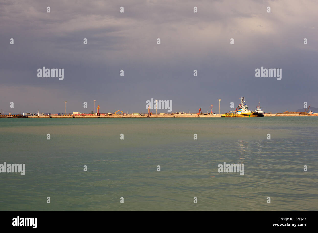 View of the Ships in the Trapani harbor, Italy Stock Photo - Alamy