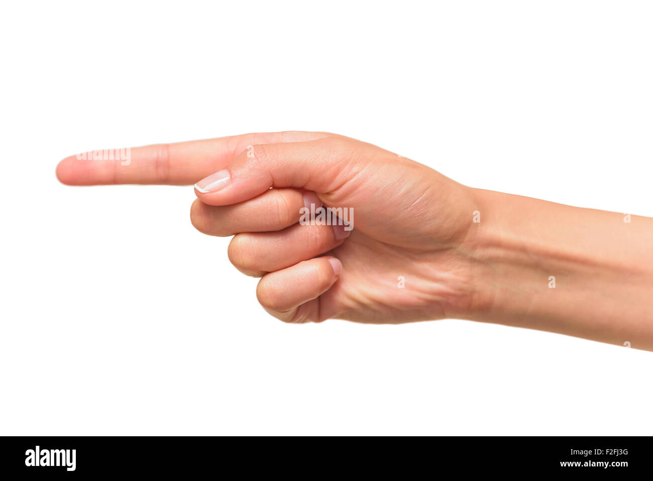 Human hand point with finger Stock Photo - Alamy