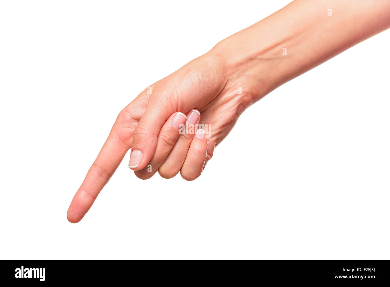 Human hand point with finger Stock Photo - Alamy