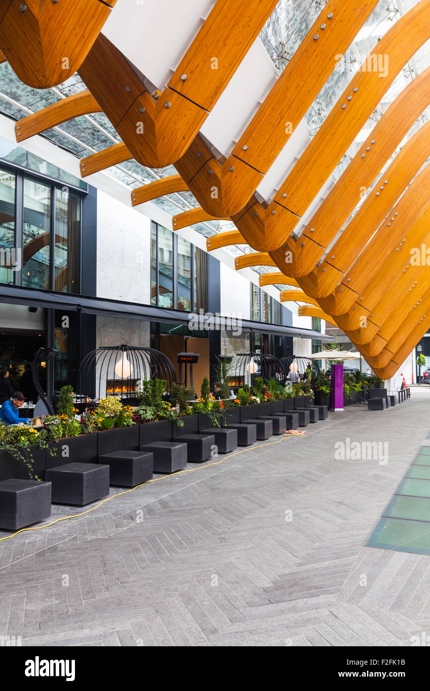 Architectural view of the ground floor at the new TELUS corporate tower ...