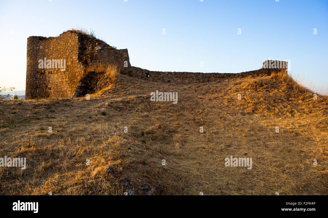 Ruins of Assoro Castle in the summer, Sicily - Italy Stock Photo - Alamy