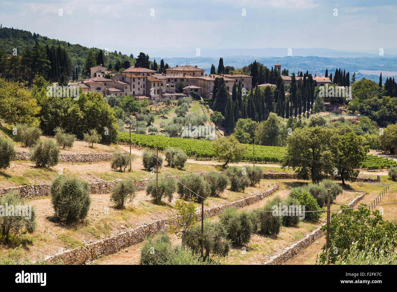 The beautyful town of Castellina in chianti Italy Stock Photo - Alamy