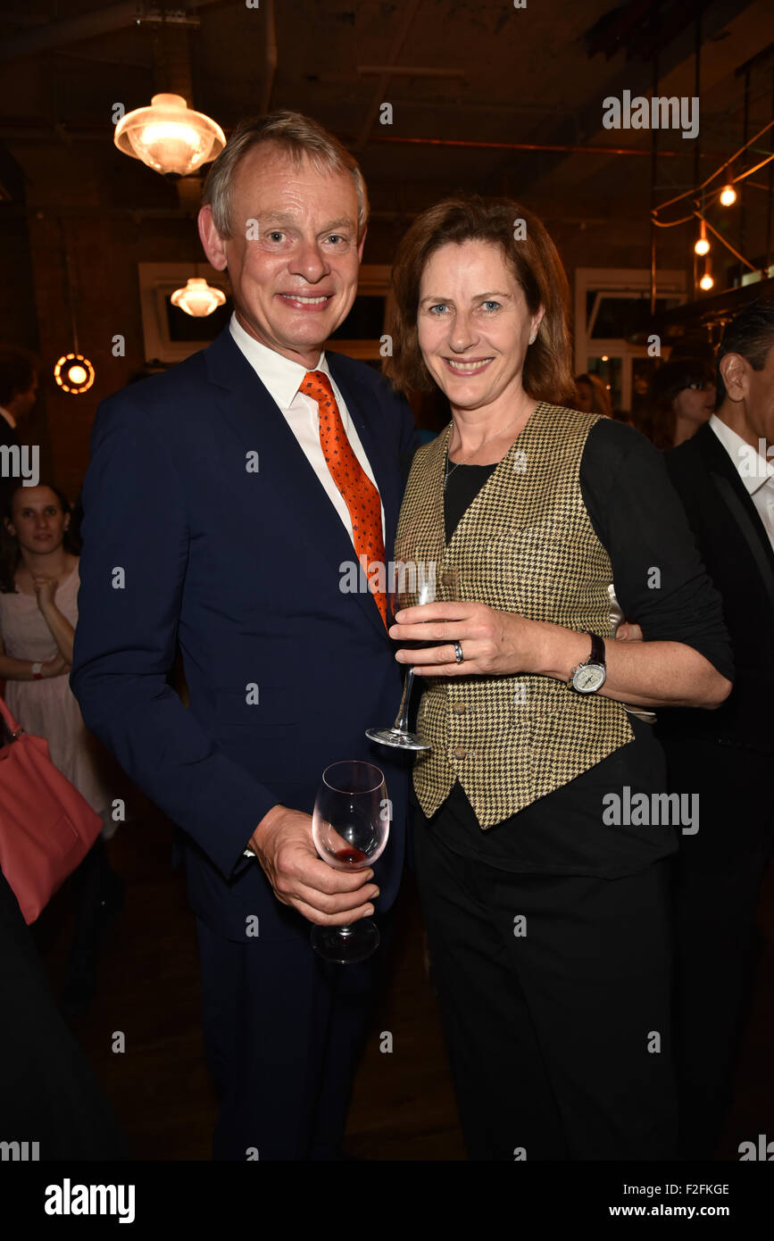 London,UK, 17th Sept 2015 : Martin Clunes and his wife attends the ...