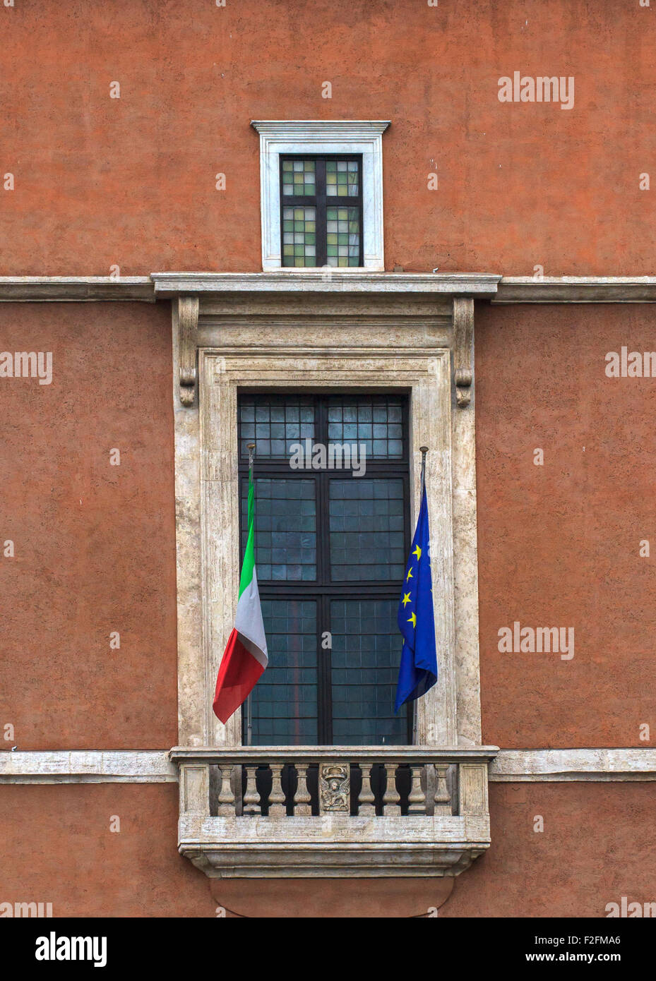 View of Balcony of Palazzo Venezia, also called Mussolini balcony in ...