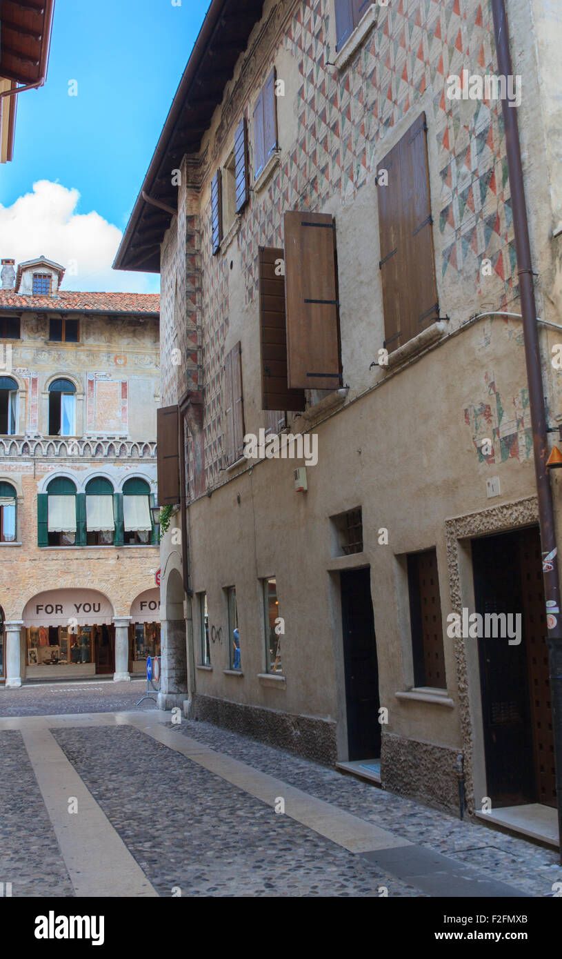 View of ancient building in Pordenone, Italy Stock Photo - Alamy