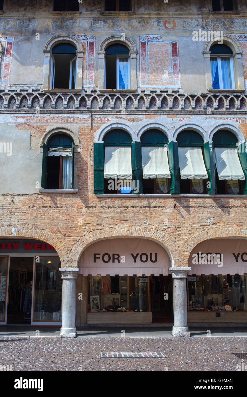 View of ancient building in Pordenone, Italy Stock Photo - Alamy