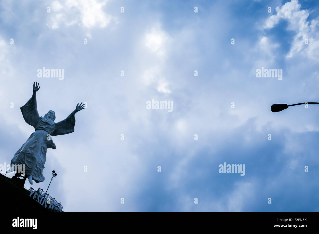 A giant statue known as "Jesus Blessing Monument", a popular landmark ...