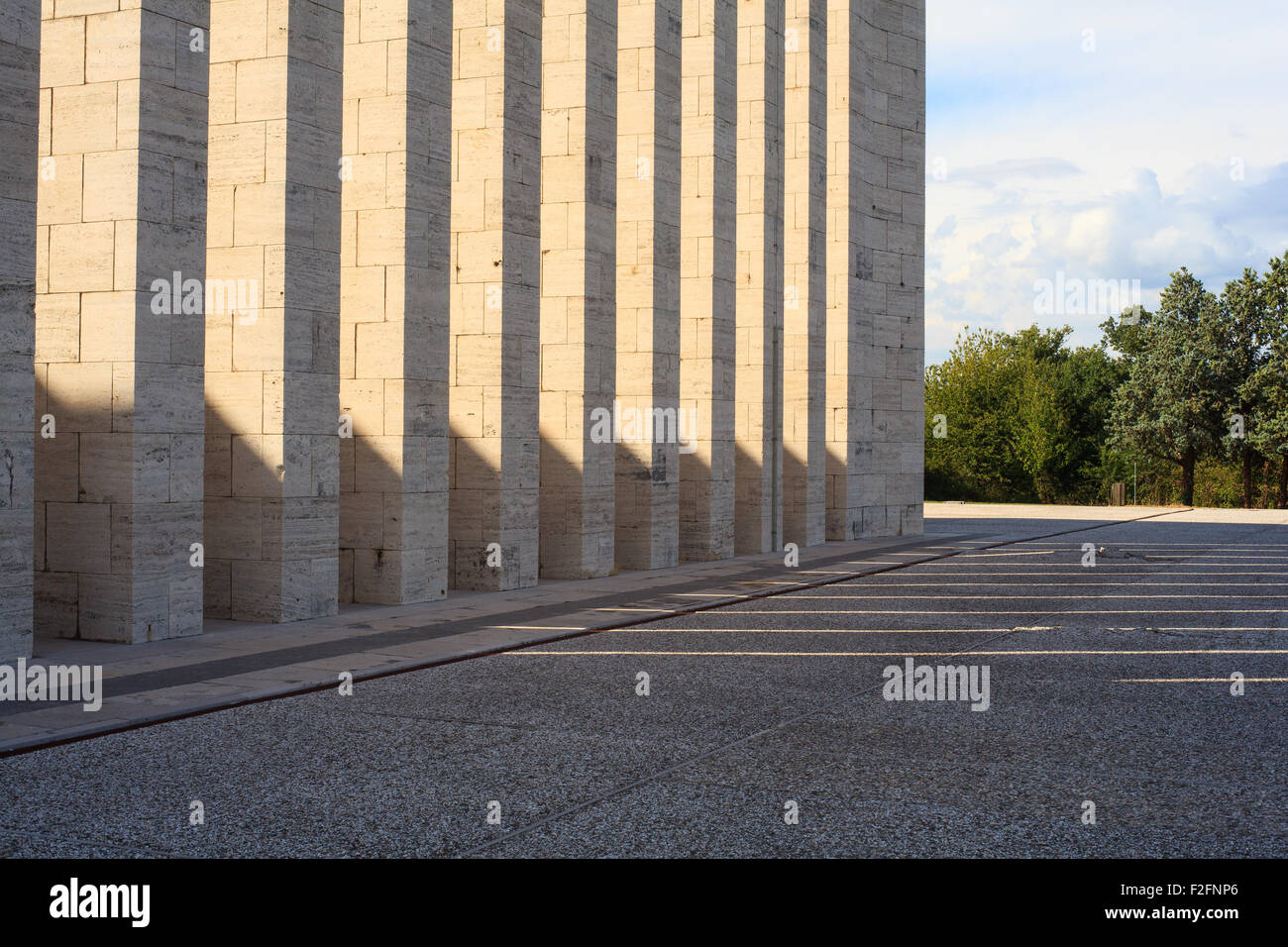 View of a row of marble pillars Stock Photo - Alamy
