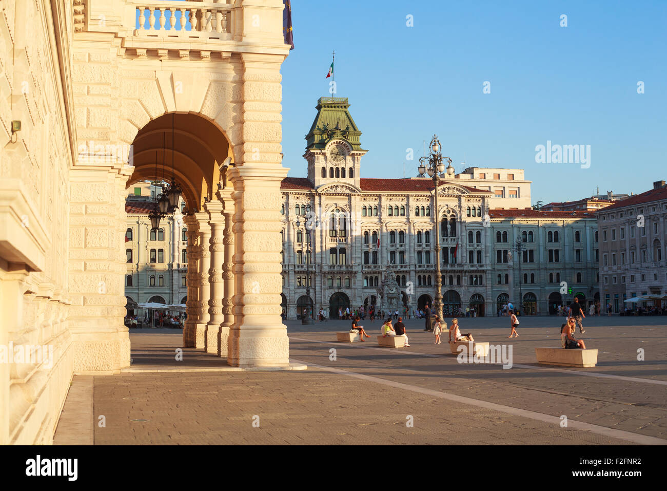 View of Piazza Unità d'Italia in Trieste Stock Photo - Alamy