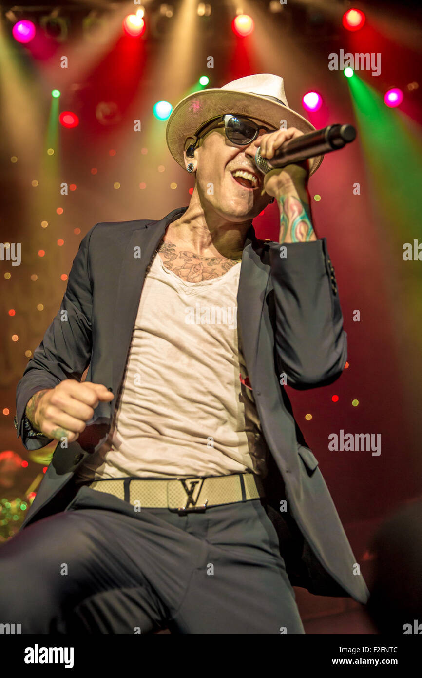 Detroit, Michigan, USA. 16th Sep, 2015. CHESTER BENNINGTON, new front ...