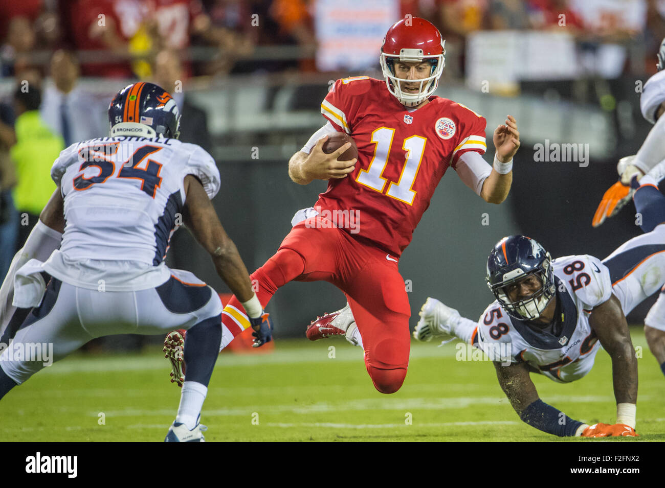Kansas City, Missouri, USA. 17th September, 2015.Kansas City Chiefs QB ...