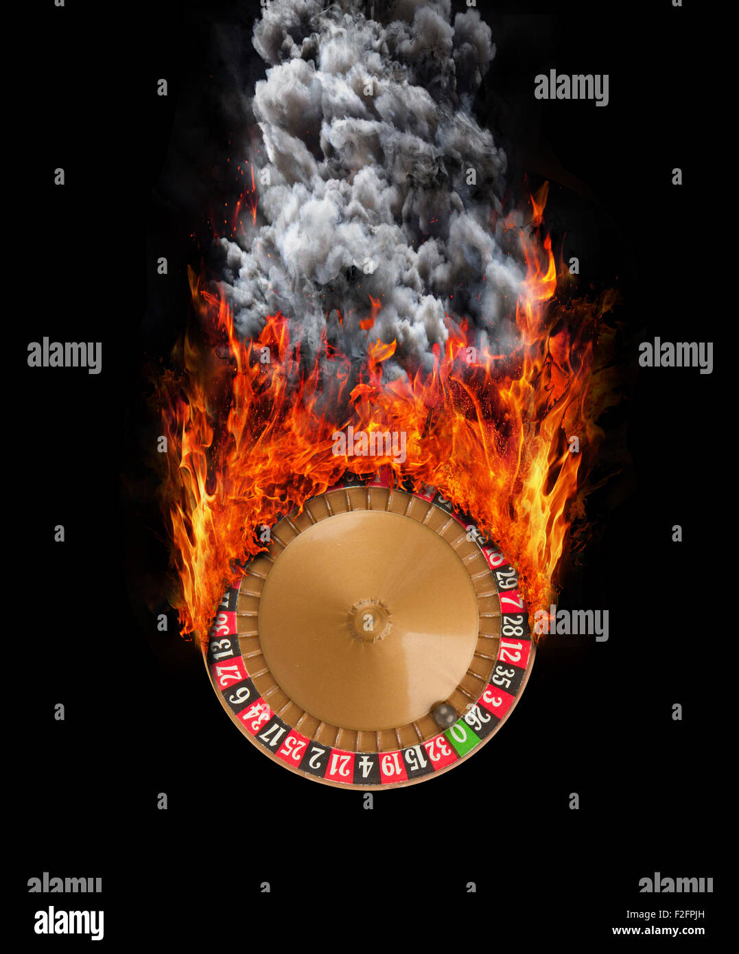 Concept of speed - Trail of fire and smoke - Roulette Stock Photo - Alamy