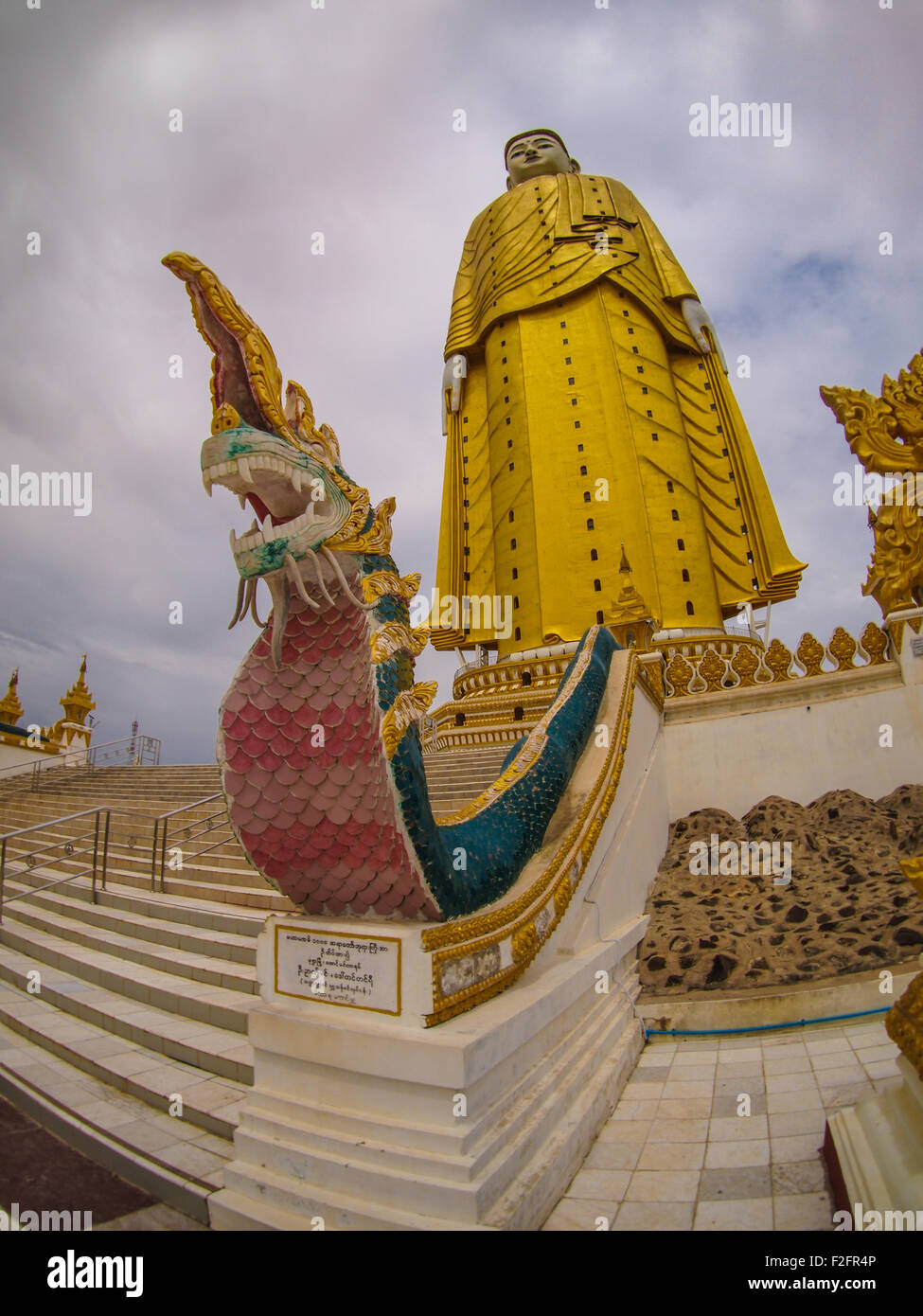 Statue of standing Buddha near Monywa, Myanmar Stock Photo - Alamy