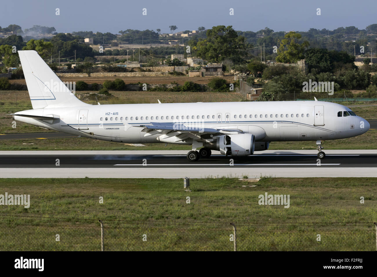 Alpha Star Airbus A320-216 landing runway 31 Stock Photo - Alamy