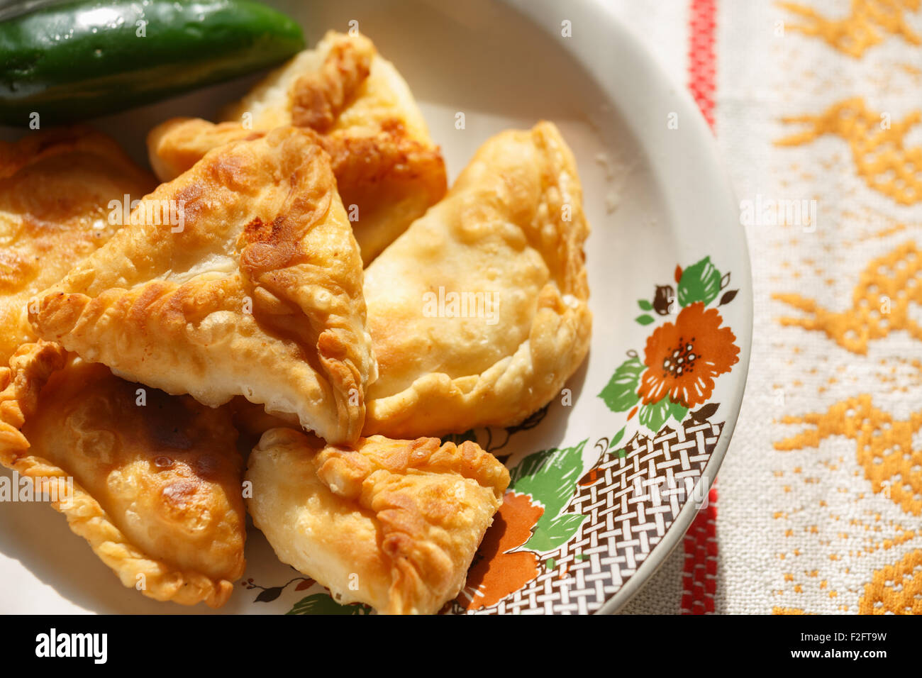 Homemade cheese stuffed patties made from puff pastry (phyllo Stock ...