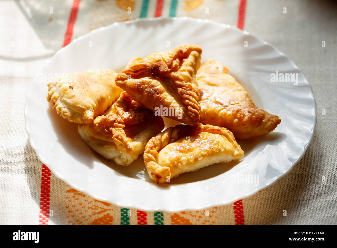 Homemade cheese stuffed patties made from puff pastry (phyllo Stock ...