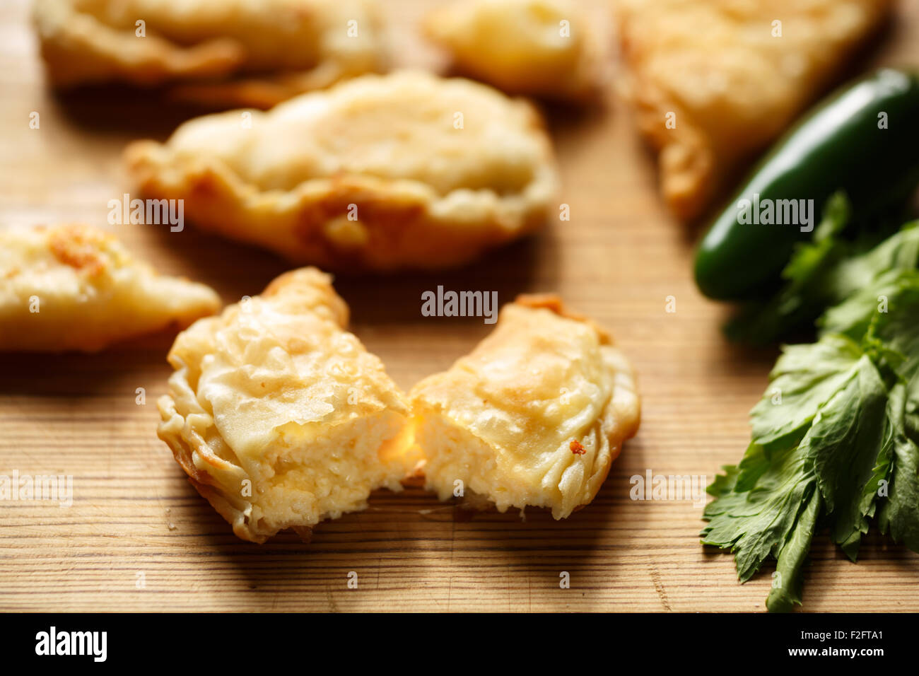 Homemade cheese stuffed patties made from puff pastry (phyllo Stock ...