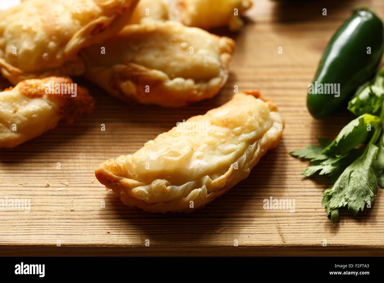 Homemade cheese stuffed patties made from puff pastry (phyllo Stock ...