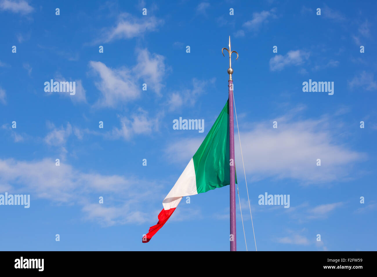 Italian flag blowing in wind hi-res stock photography and images - Alamy