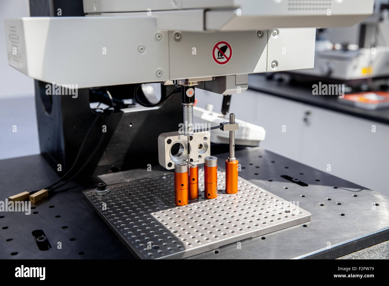 Vision measuring machine with contact-type probe systems Stock Photo ...