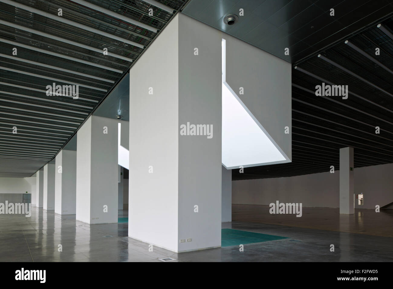 Interior view of main exhibition ground floor gallery with white ...