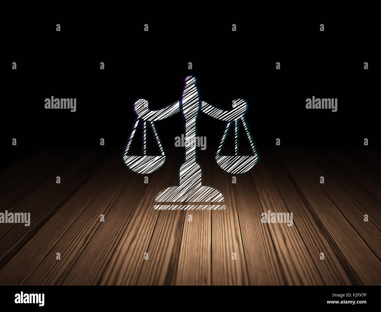 Law concept: Scales in grunge dark room Stock Photo - Alamy