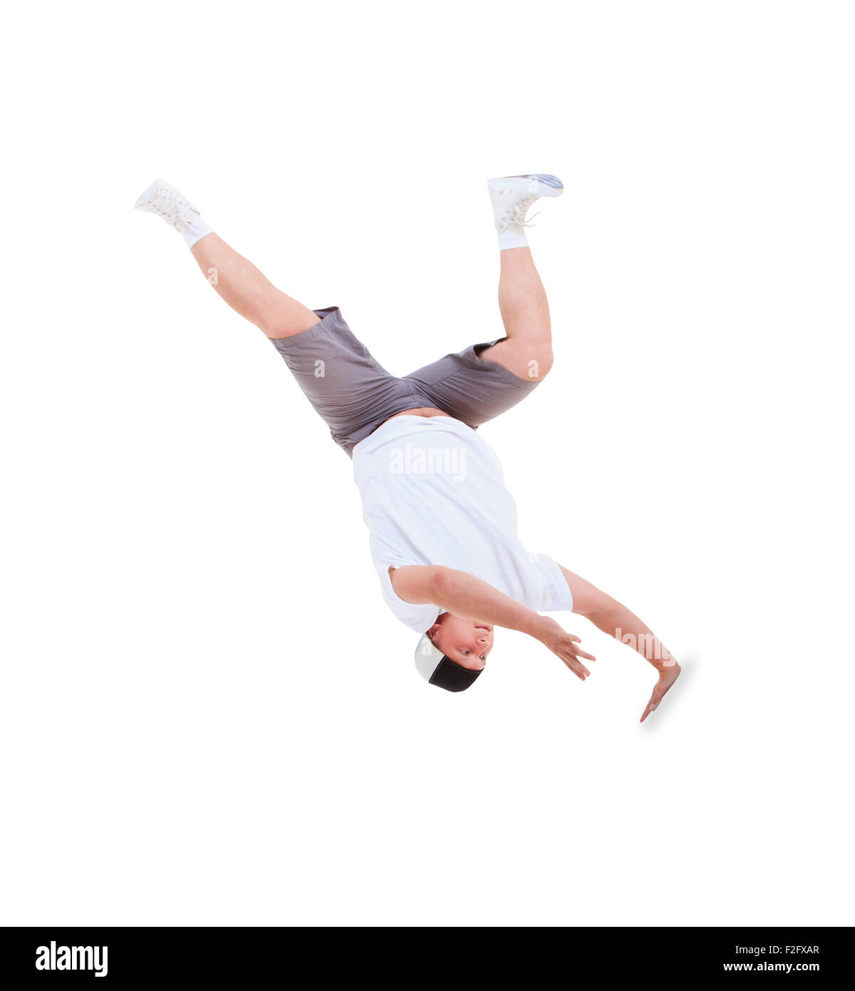 Teenager dancing break dance in action Stock Photo - Alamy