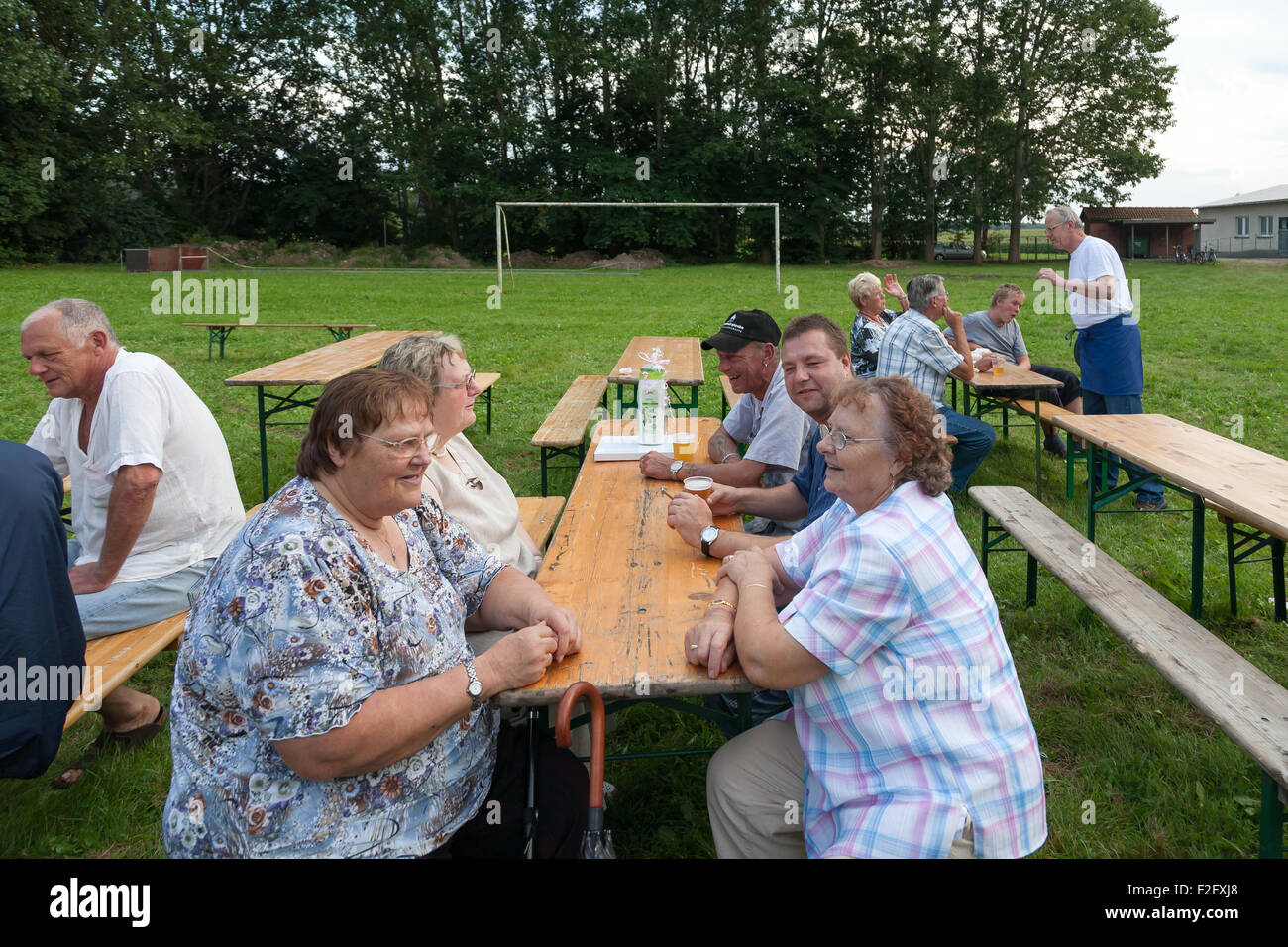 06.08.2011, Gallin, Mecklenburg-Western Pomerania, Germany - Locals ...