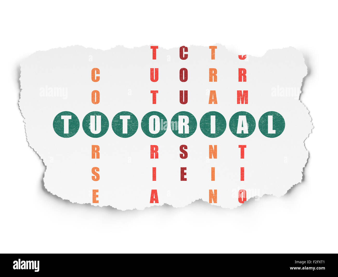 Education concept: Tutorial in Crossword Puzzle Stock Photo - Alamy