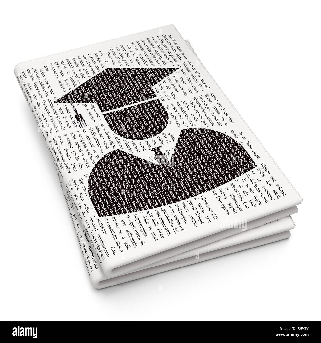 Education concept: Student on Newspaper background Stock Photo - Alamy