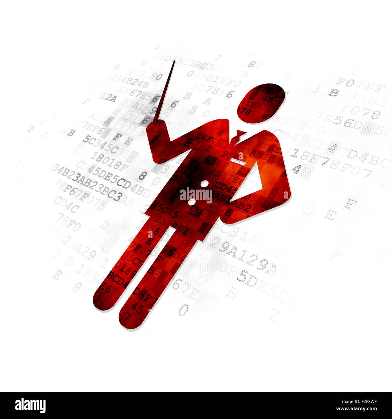 Learning concept: Teacher on Digital background Stock Photo - Alamy