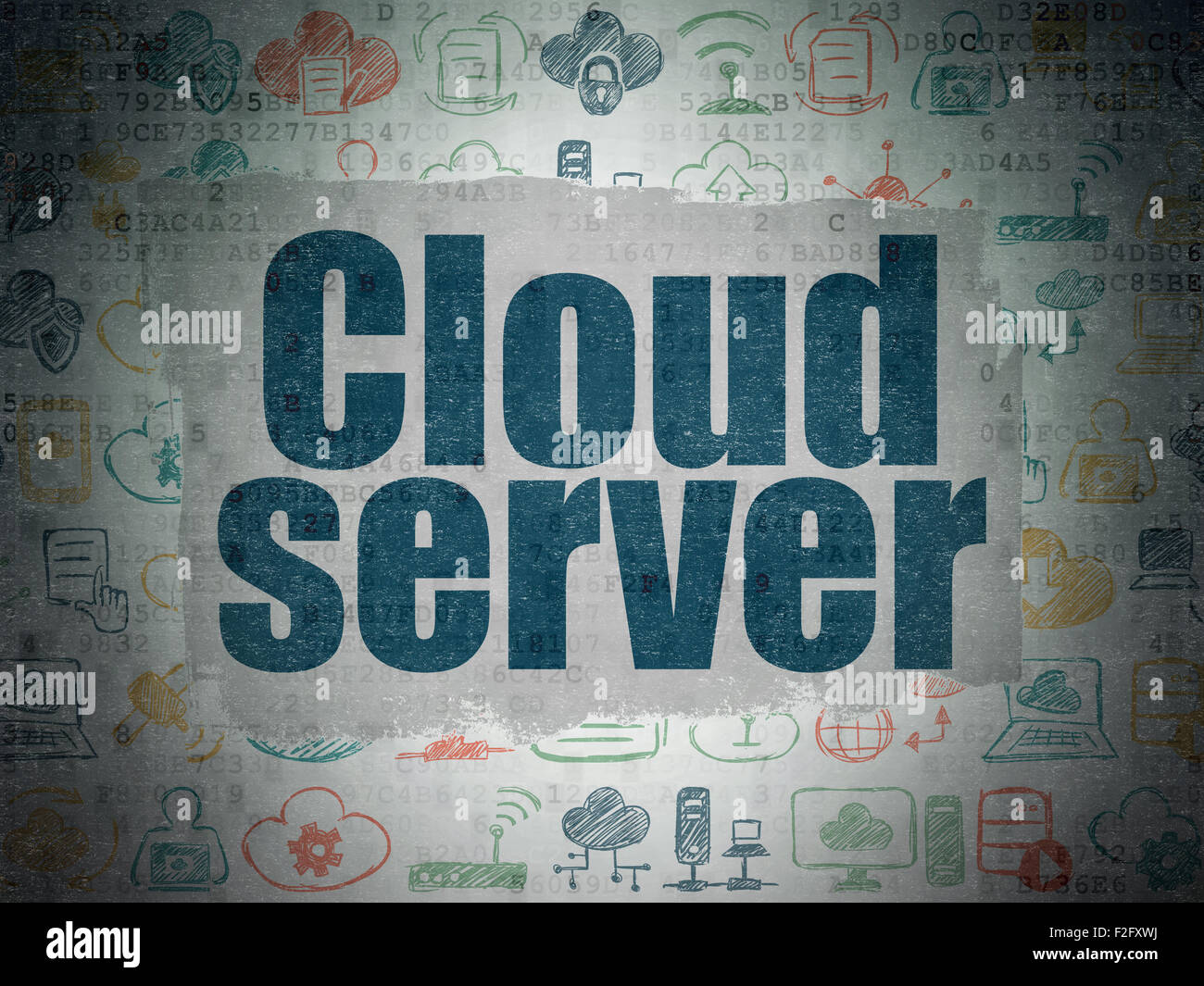 Cloud computing concept: Cloud Server on Digital Paper Stock Photo - Alamy