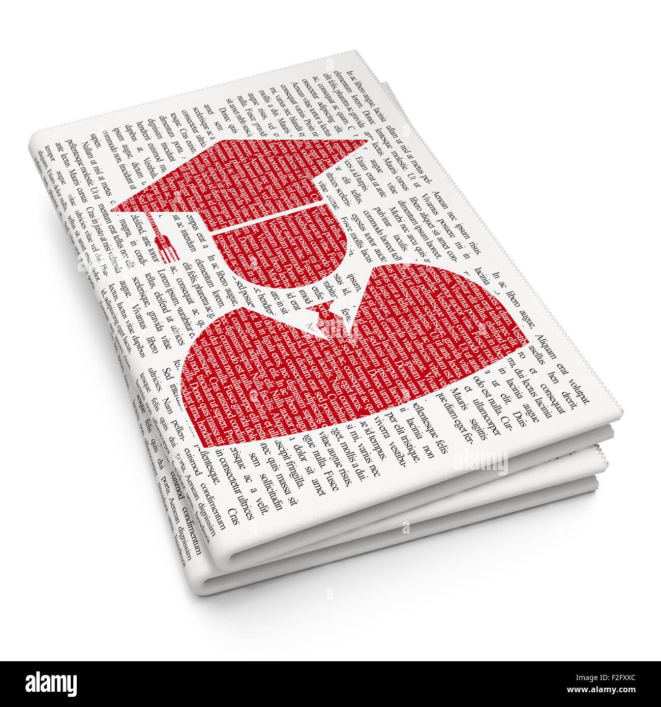 Science concept: Student on Newspaper background Stock Photo - Alamy