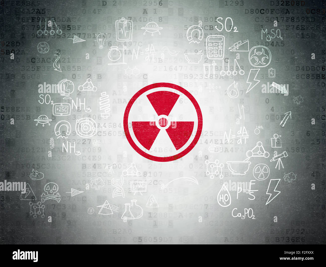 Science concept: Radiation on Digital Paper background Stock Photo - Alamy