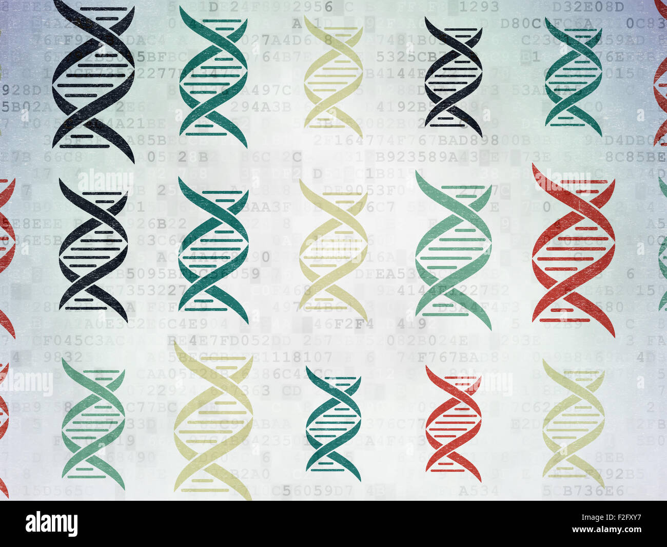 Science concept: DNA icons on Digital Paper background Stock Photo - Alamy