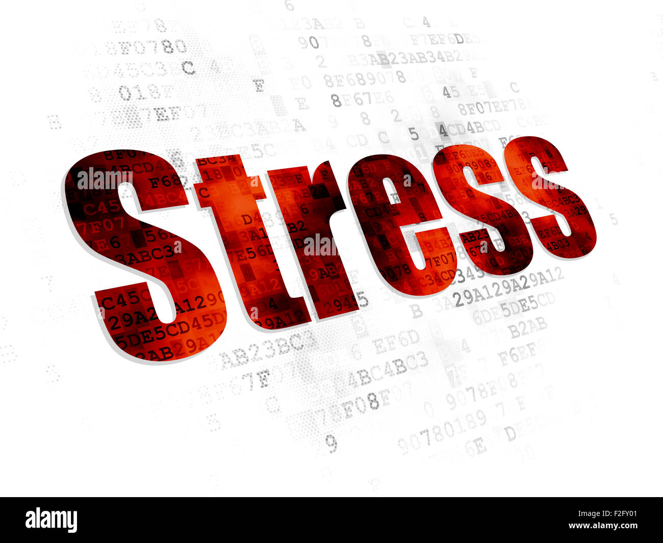 Health concept: Stress on Digital background Stock Photo - Alamy