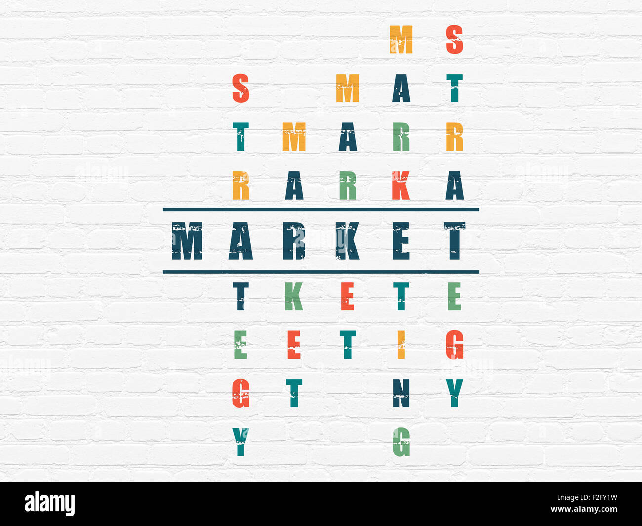 Advertising concept: Market in Crossword Puzzle Stock Photo - Alamy