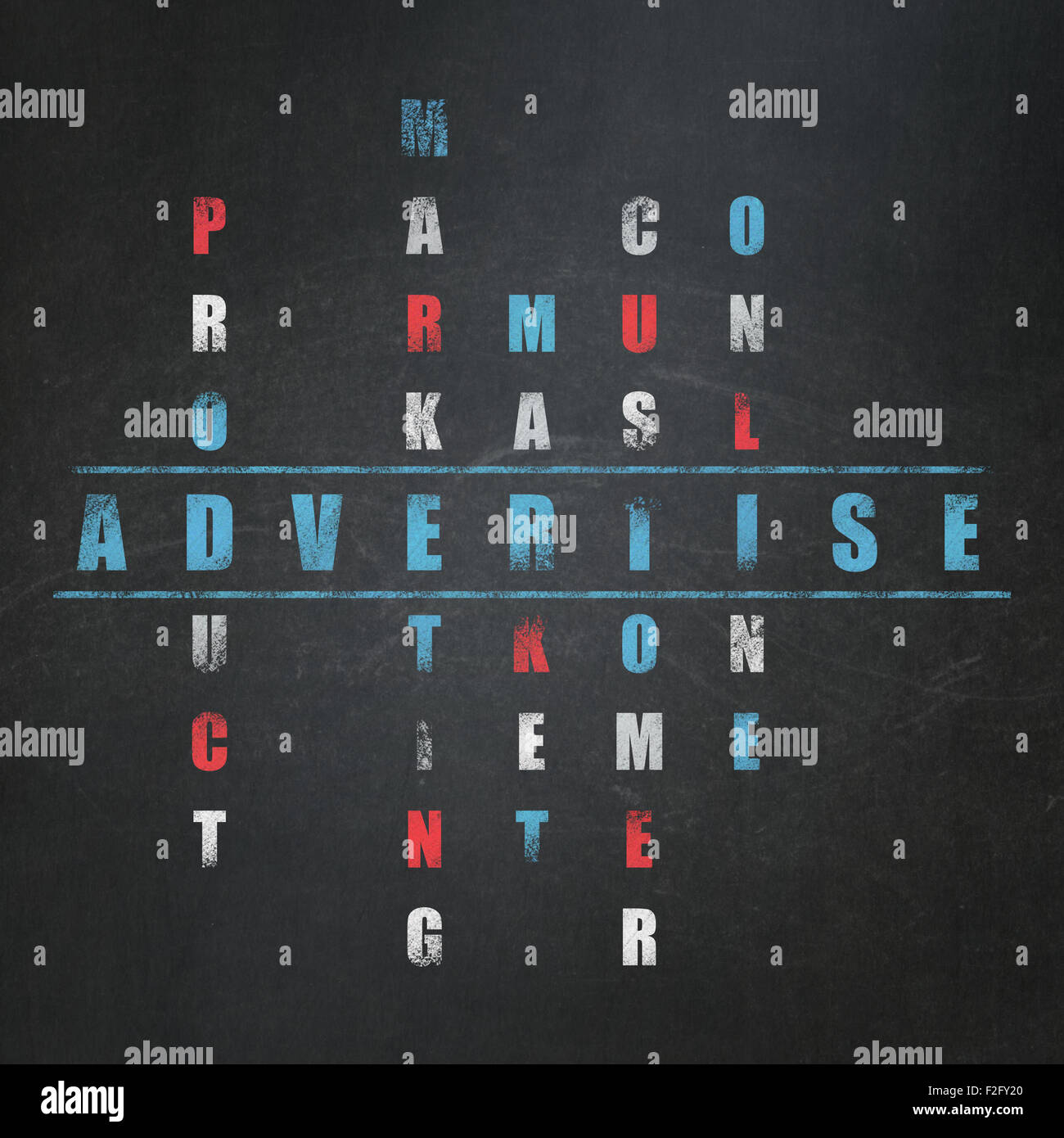 Marketing concept: Advertise in Crossword Puzzle Stock Photo - Alamy