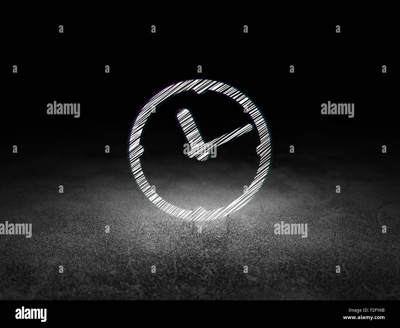 Time concept: Clock in grunge dark room Stock Photo - Alamy