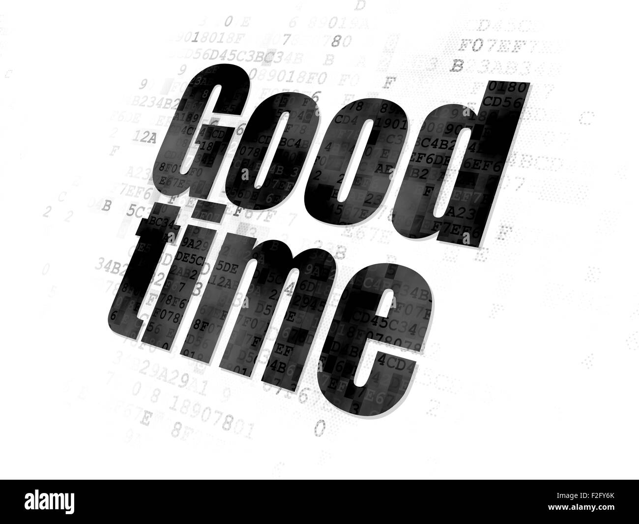Time concept: Good Time on Digital background Stock Photo - Alamy