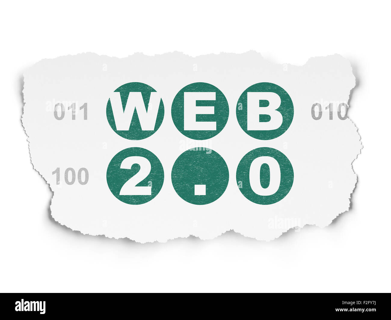 Web development concept: Web 2.0 on Torn Paper background Stock Photo ...