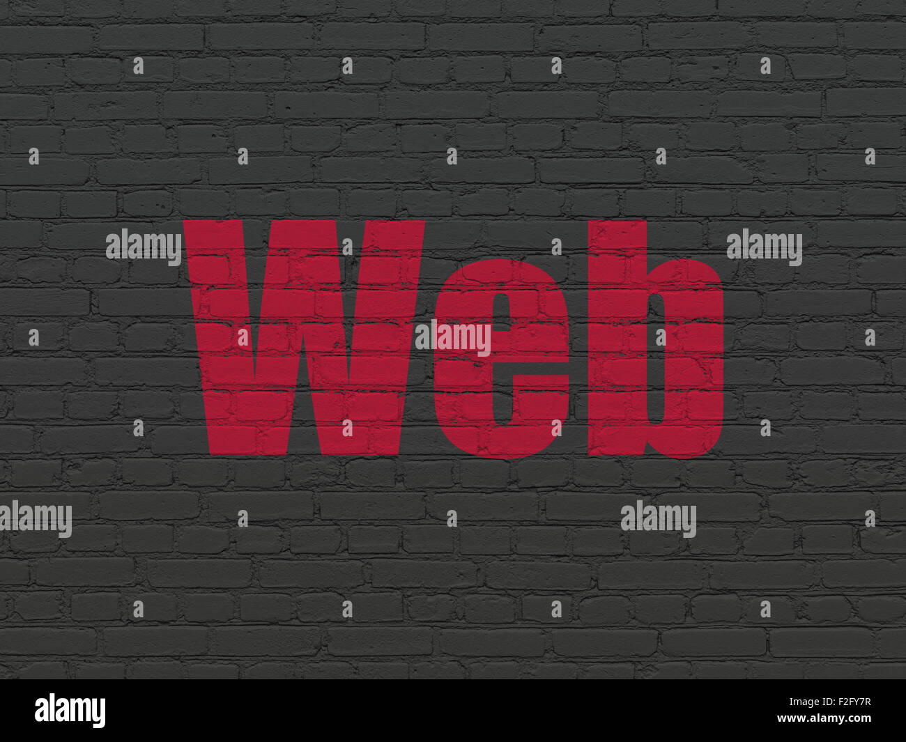 Web development concept: Web on wall background Stock Photo - Alamy