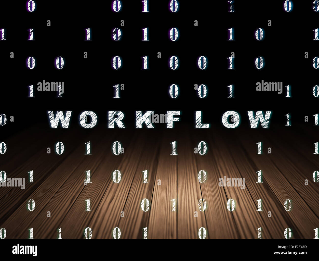 Business concept: Workflow in grunge dark room Stock Photo - Alamy